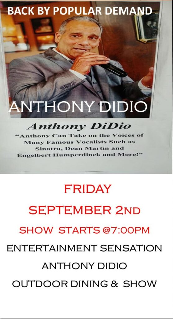 ANTHONY DIDIO Outdoor Dining & Show - Bella Vista Country Club