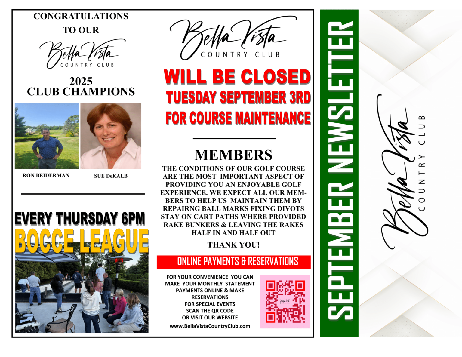 Bella Vista Country Club: Monthly Newsletter Updates (2025)